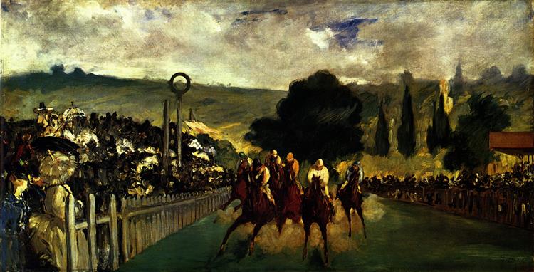 Races at Longchamp, c.1867 - Edouard Manet - WikiArt.org