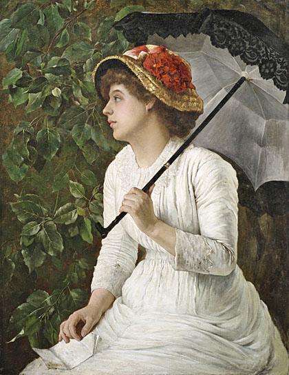 Portrait of a young woman - Léon Bazile Perrault - WikiArt.org