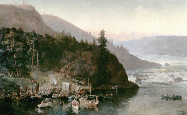 The Red River Expedition at Kakabeka Falls - Frances Anne Hopkins ...