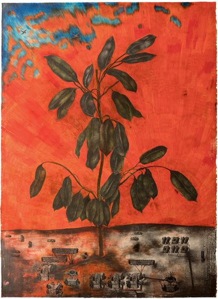 Morning, ficus, swallows (colour insert from Abracadabra), 2018 - 2019 ...