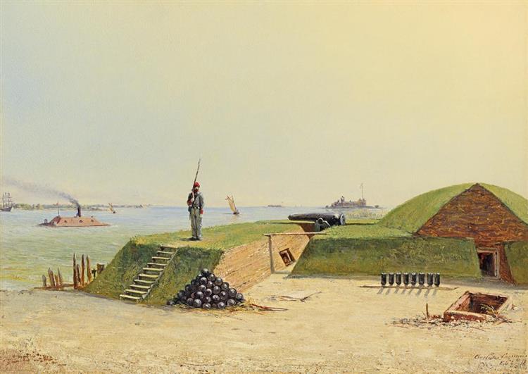 Battery Laurens Street Charleston, Feb. 7, 1864, 1864 - Conrad Wise ...