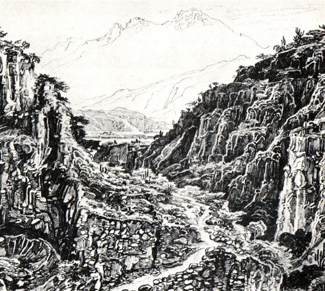 Rocky Landscape - Ferdinand Bellermann - WikiArt.org