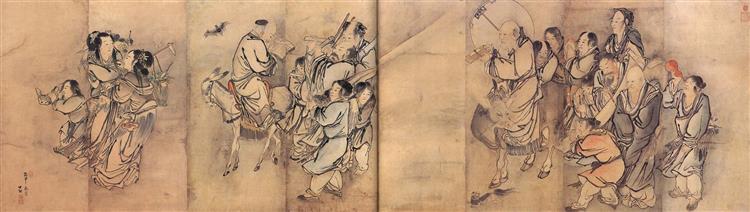 The Nineteen Taoist Immortals, 1776 - Kim Hong-do - WikiArt.org