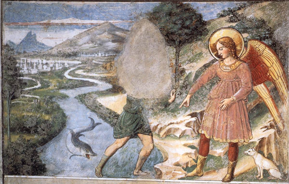 Tobias and the Fish, 1464 - 1465 - Benozzo Gozzoli - WikiArt.org