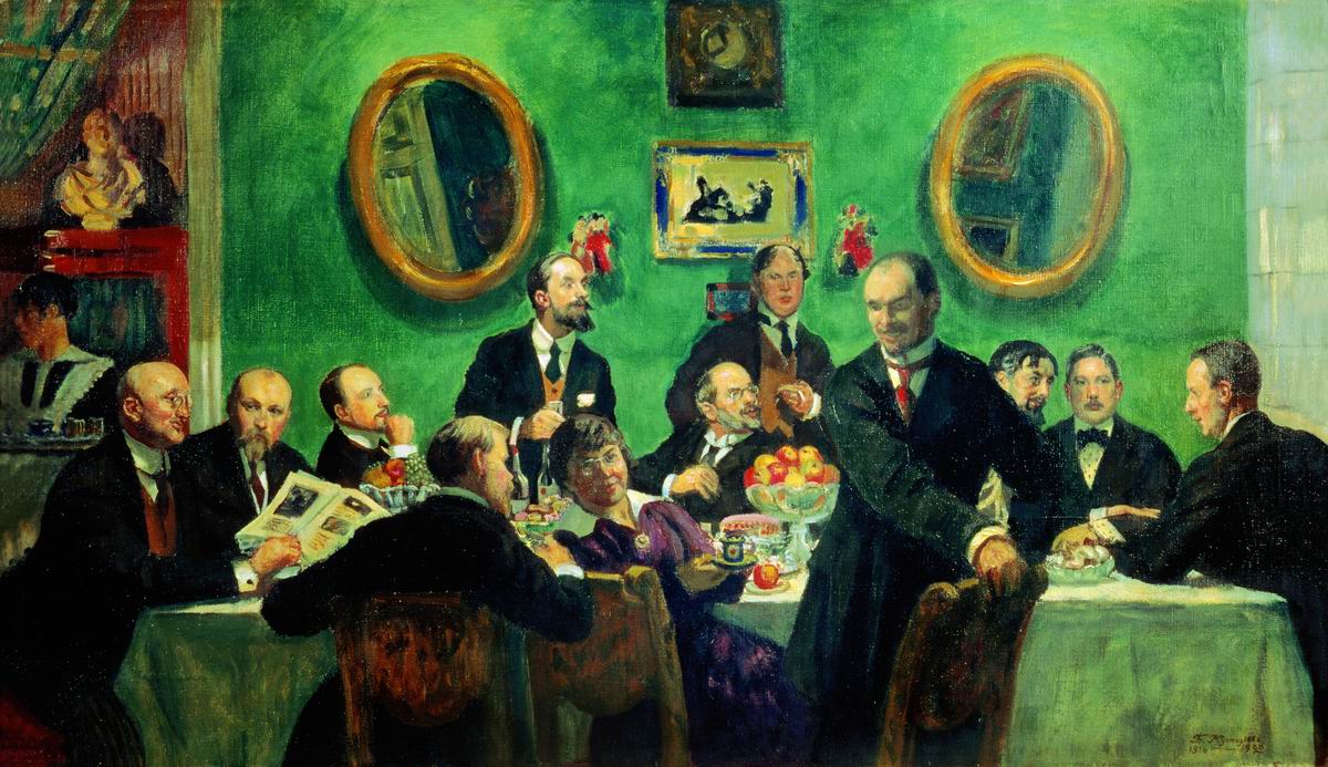 Group portrait of painters of the World of Art, 1916 - 1920 - Boris ...