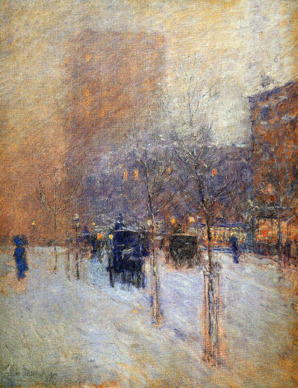 Late Afternoon, New York, Winter, 1900 - Childe Hassam - WikiArt.org