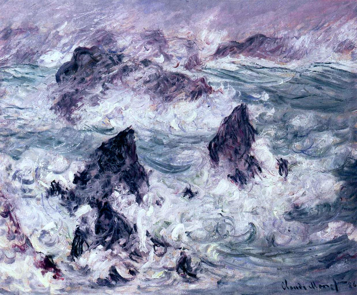 Storm at Belle-Ile, 1886 - Claude Monet - WikiArt.org