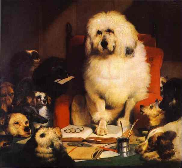 Laying Down the Law, 1840 - Edwin Henry Landseer - WikiArt.org